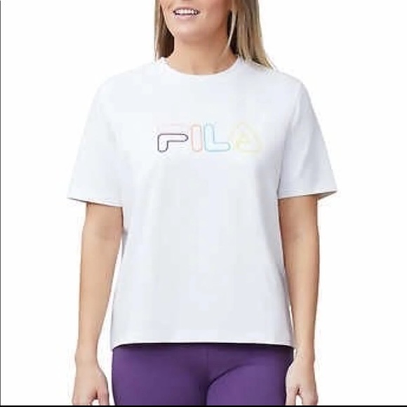 Fila | Tops | Fila Womens White Tshirt | Poshmark